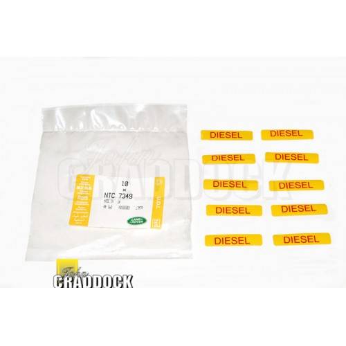 NTC7349 - Genuine Label Diesel Fuel (Red on Yellow)