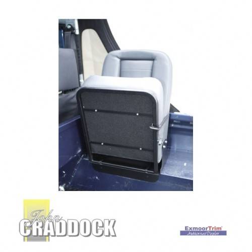 EXT054-OBC - Inward Facing Fold up Rear Seat in Outlast Black Canvas