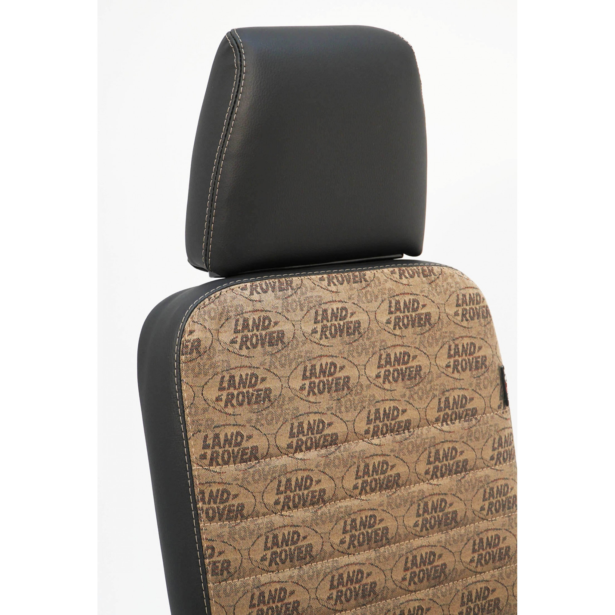 EXT326-LRB - 90/110 Front Centre Seat with Headrest Land Rover Logo Brown